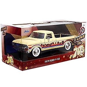 New Jada Compatible with 1979 Ford F-150 Pickup Truck Cream I Love 70's 1/24 Diecast Model Car by Jada 31609