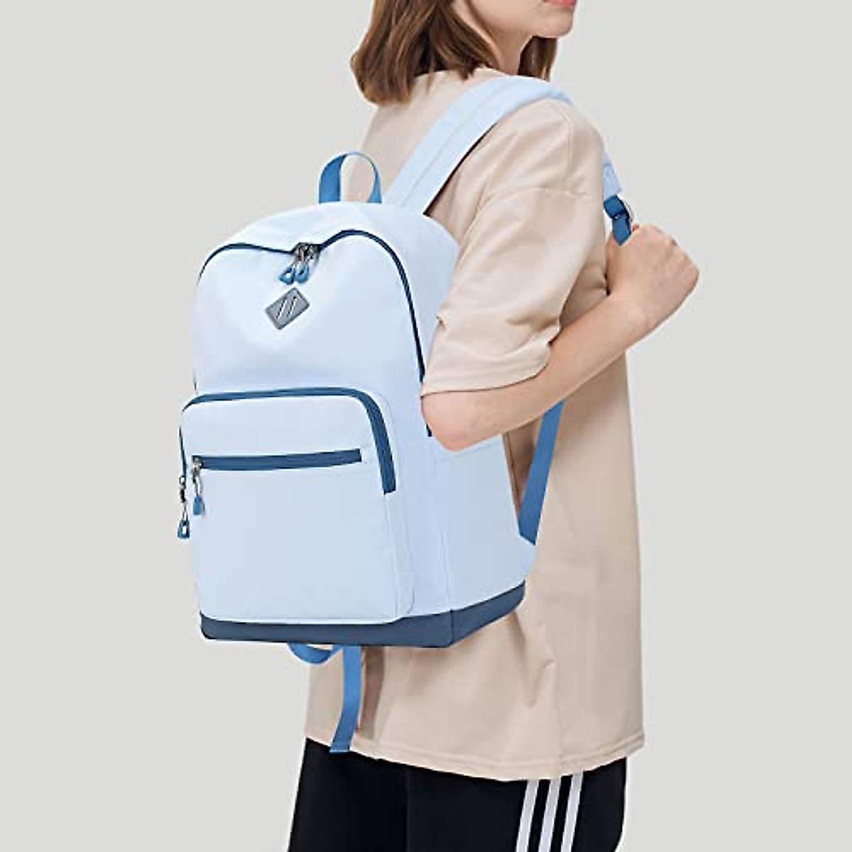 Lohol Lightweight & Casual Daypacks for Men, Women & Students, Perfect Daily Backpack for School, Work, and Travel (Sky blue)