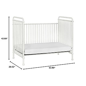 Namesake Abigail 3-in-1 Convertible Metal Crib in Vintage Iron, Greenguard Gold Certified