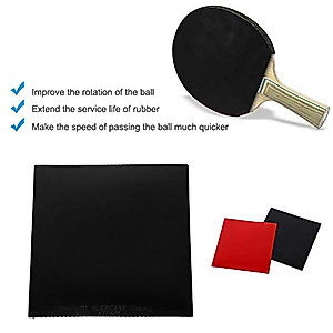 Ping Pong Rubber, Table Tennis Racket Rubber Ping Pong Sports Replacement Accessory(Black)