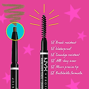 NYX PROFESSIONAL MAKEUP Micro Brow Pencil, Eyebrow Pencil - Cool Ash Brown