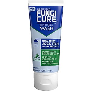FungiCure Medicated Anti-Fungal Jock Itch Wash - Treat Jock Itch in The Shower- 6 Fl Oz (Pack of 2)