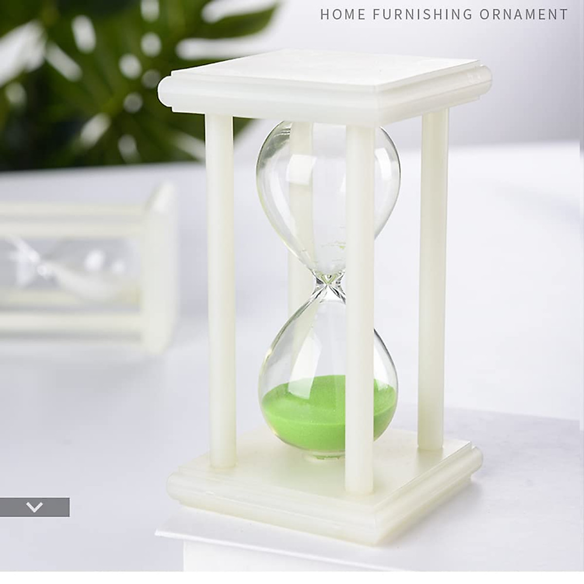 Falytemow 30 Minutes Romantic Glow-in-The-Dark Hourglass Square Shape Sand Timer Glass Sand Timer Egg Hourglass for Kitchen Child Brushing Teeth School Teaching Purple