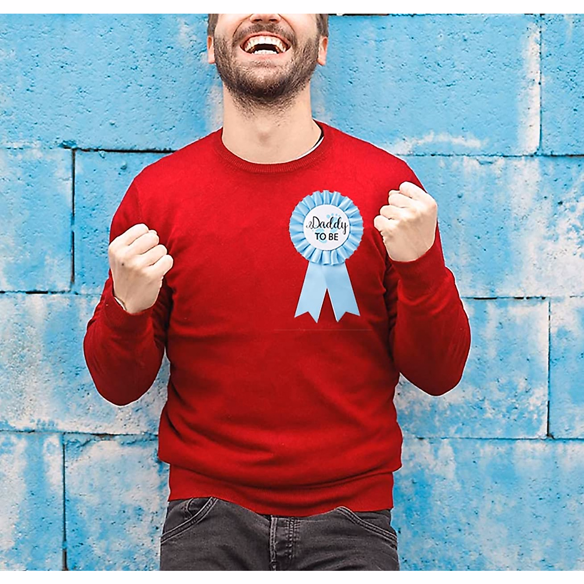 Yoinnt Sash and Badge for Boy - 'Mommy to Be' Sash and 'Daddy to Be' Pin Set, Decorations Sash, Ideal Gift for Gender Reveal/baby shower