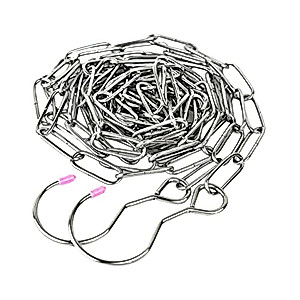 Cabilock 3pcs Portable Clothes Drying Rack Wall Mount Clothes Drying Rack Metal Clothes Rack Display Hanging Chain Metal Clothesline Hook Clothes Hangers Chain Stainless Steel Clothesline