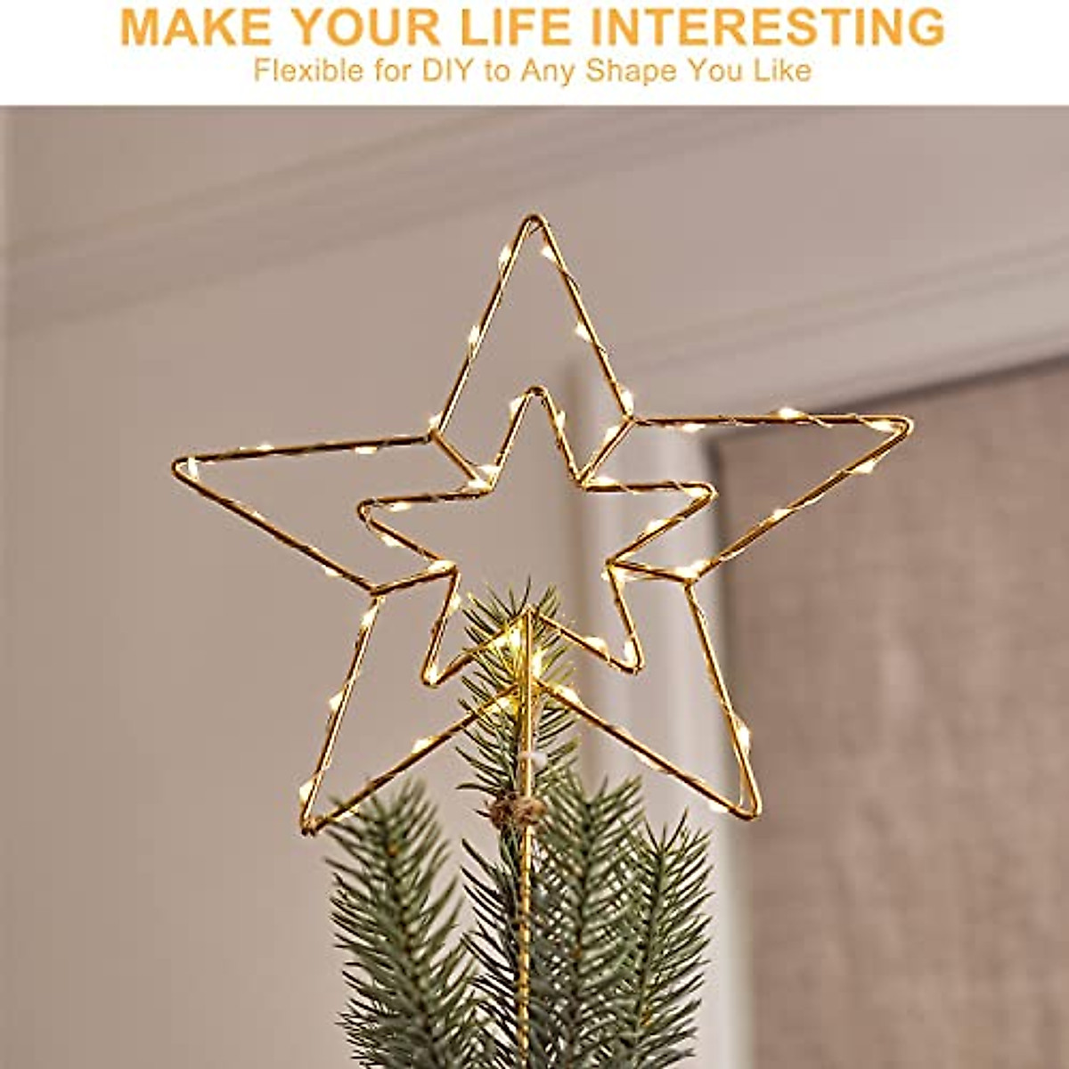 Cosumina 2 Pack 33Ft 10M Battery Powered Fairy Lights Indoor String Light Twinkle Lights with Remote for Wedding Garden Party Decorative Lighting Christmas Light Decoration Warm White