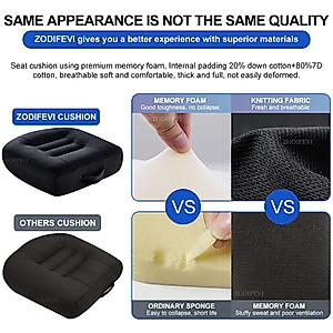 ZODIFEVI Car Booster Seat Cushion Driver Posture Cushion Heightening Height Boost Mat Portable Car Seat Pad Ideal for Office, Home (Blue)