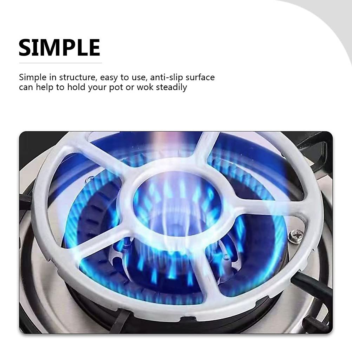 Gas Ring Trivet Galvanized Wok Ring Stove Rack: 2pcs Cooktop Range Pan Holder Stand Non Slip Gas Ring Reducer Milk Pot Support Brackets for Butter Warmer Small Saucepan Gas Stove Top Grates