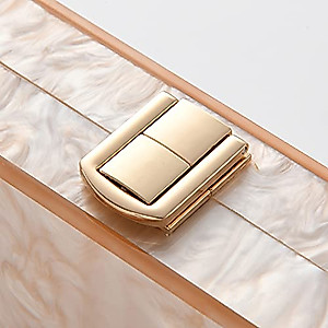 Women Acrylic Clutch Bag for Evening Party Crossbody Shoulder Bag for Special Event with Modern Classic Style Bag (Champagne)