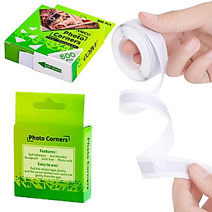 Aneco 600 Pieces Clear Self-Adhesive Picture Mounting Corner Stickers Transparent Acid-Free Photo Mounting Corners for Scrapbooking Diary Journal