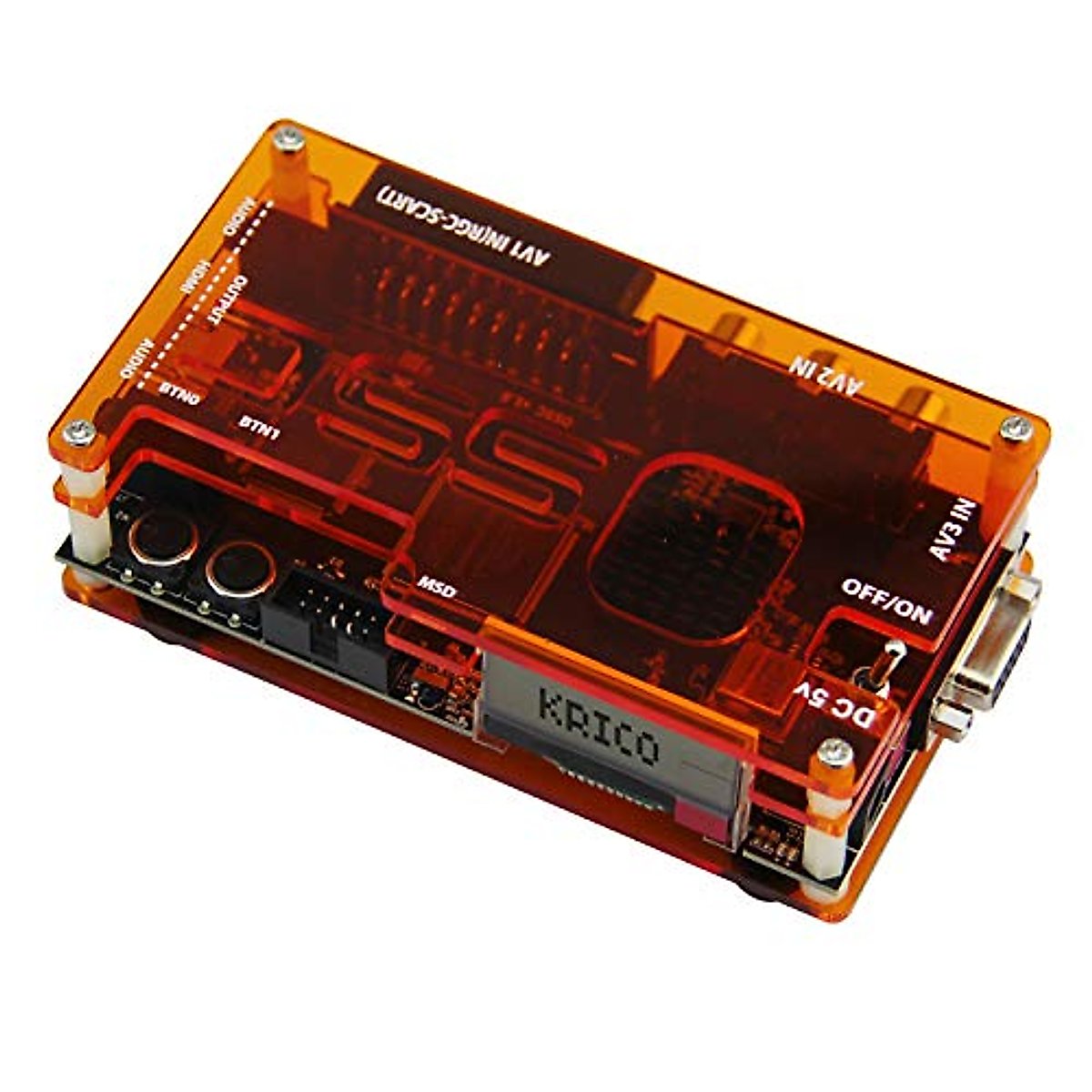 TOOGOO Ossc Hdmi Converter Kit for Retro Game Console 1 2/ One 360/Atari Series/Dreamcast/Sega Series and So On(EU Plug) Orange