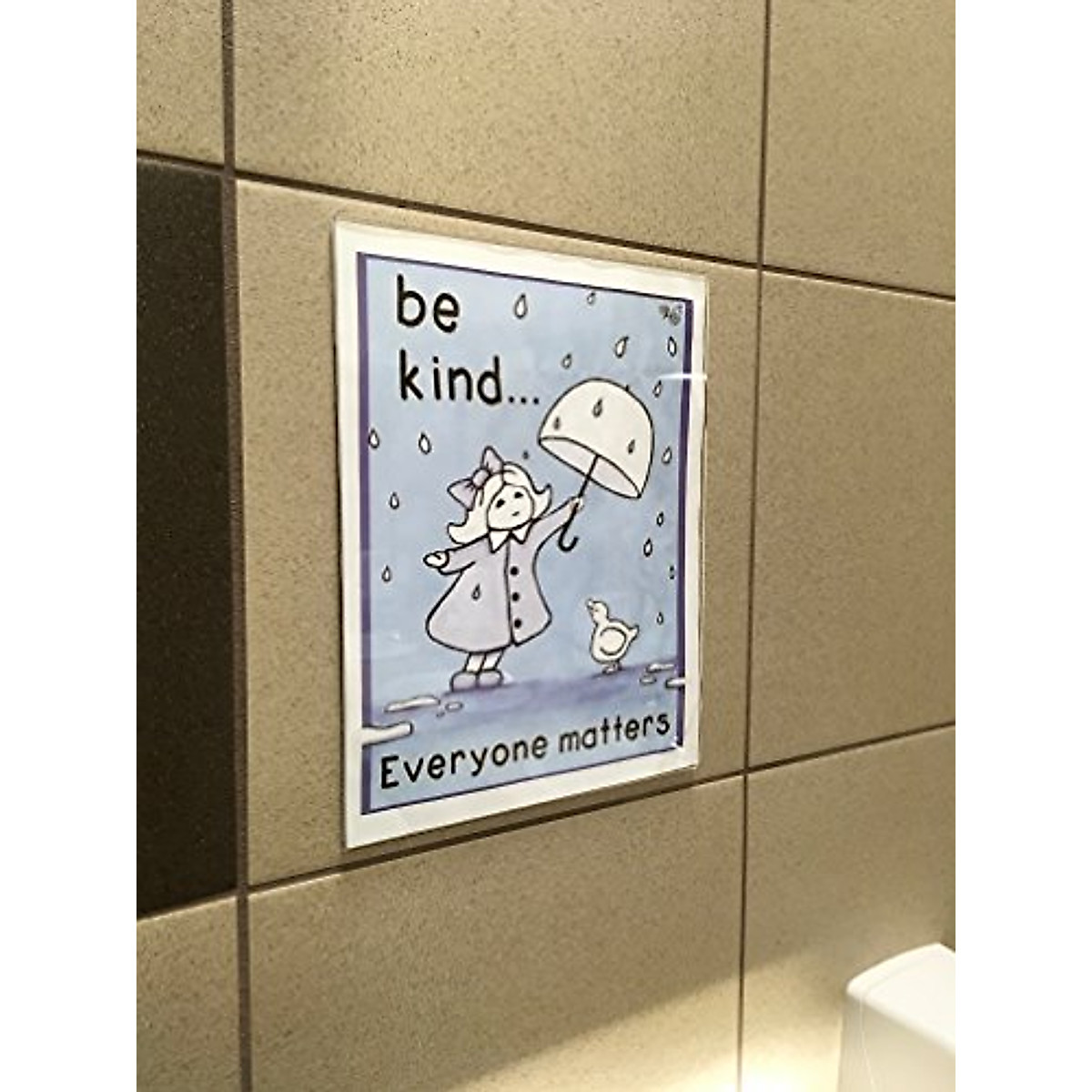 Niubee Acrylic Sign Holder 11 x 17 inches Wall Mount Sign Holders Clear Acrylic Frame with Double Sided Tape Clear Poster Frames Plastic Sign Holder for Office, Home, Restaurant, Vertical, 3 Pack