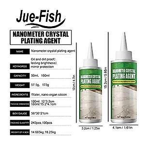 Nano Crystal Coating Agent for Tile &Furniture，Marble Nano Crystal-Plating Agent, Stone Crystal Plating Agent, Nano Crystal Plating Agent for Kitchen(50ml/3pcs)