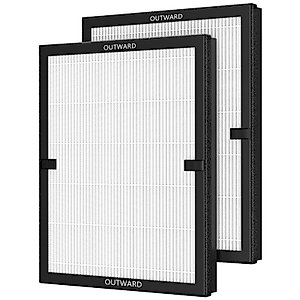 2 Pack E-200 H13 HEPA Air Filter Compatible with LUNINO E-200 Air Purifier Filter Replacement 3 Stage Strong and Efficient Filtration For LUNINO Home Large Room up to 1740sq.ft