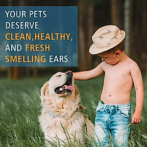 NUTRIARISE Ear Cleaner for Dogs and Cats, 4 OZ - Advanced Ear Wash Solution for Pet, Dog Ear Wash Rinse, Cleanser - Stops Itching, Odor, Debris & Wax, Irritation & Inflammation