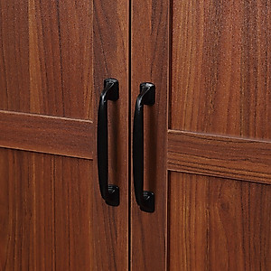 HOMCOM 63" 2-Door Kitchen Pantry, Freestanding Storage Cabinet with 5-Tier Shelving and 2 Adjustable Shelves for Dining Room, Brown