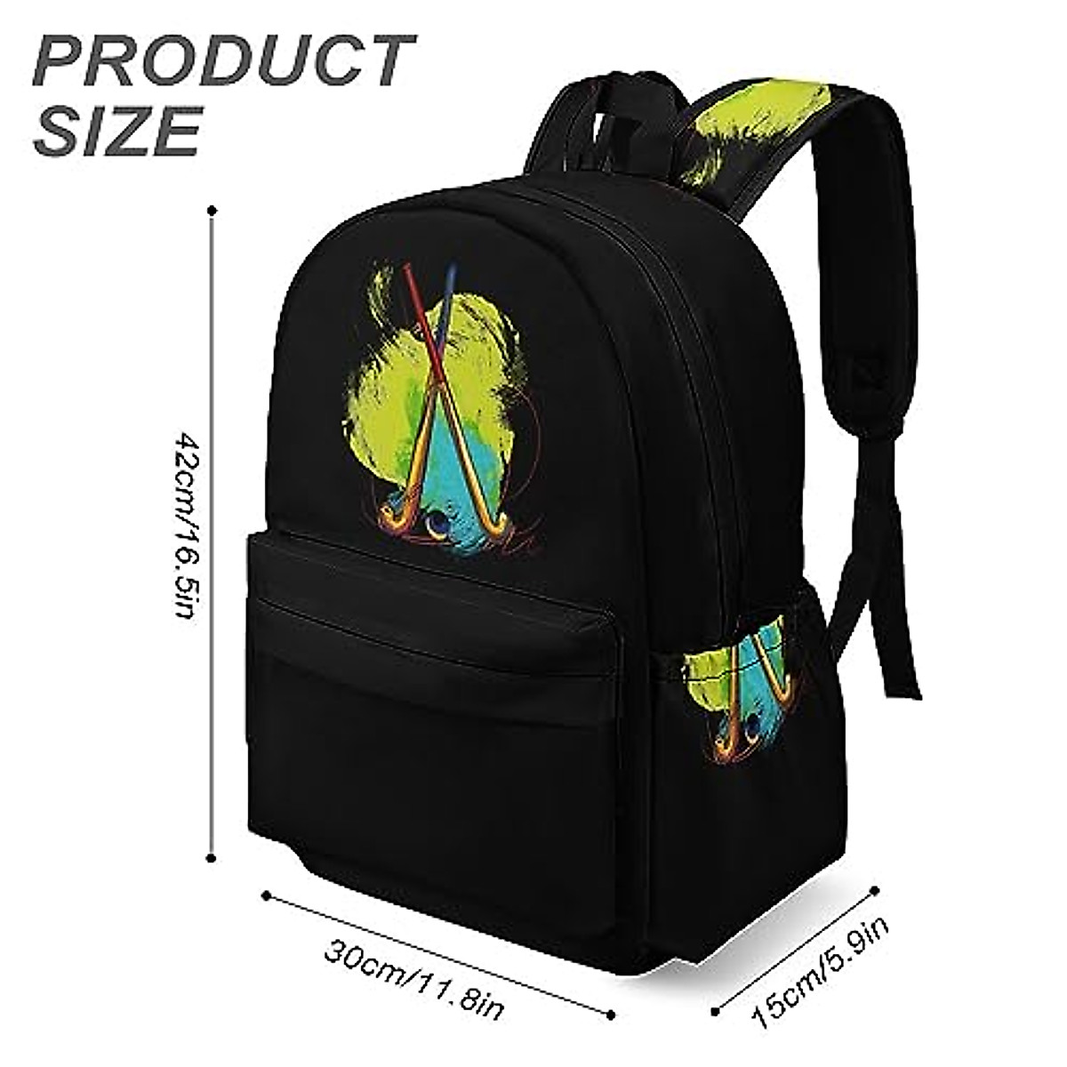 Field Hockey Travel Backpack Lightweight 16.5 Inch Computer Laptop Bag Casual Daypack for Men Women