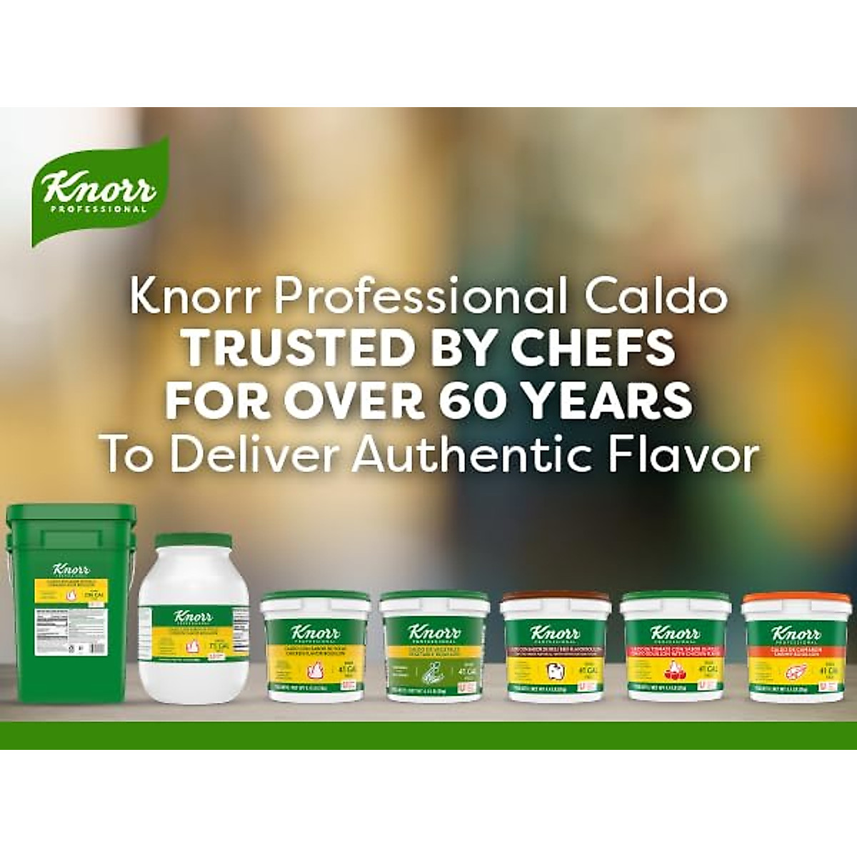 Knorr Professional Caldo de Pollo, Bouillon with Chicken Flavor Granulated Bouillon as a Base, Marinade, Flavor Enhancer, Shelf Stable Convenience, 0g Trans Fat, 7.9 lb (Pack of 1)