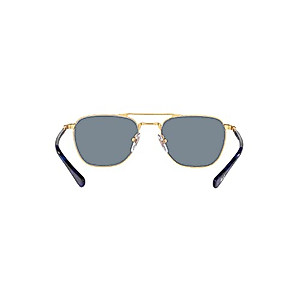 Persol PO2494S Square Sunglasses, Gold/Light Blue, 55 mm