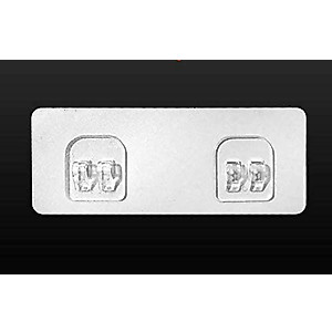 Chris.W 4 Pack Clear Adhesive Suction Sticker for No Drilling Bathroom Shower Shelf Accessories, Super Strong Adhesive Wall Sticker for Shower Caddy and More