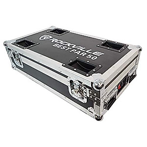 Rockville Best 50 Pack Black, 8 Rechargeable Wash Lights with Charging Flght Case, Wireless DMX, Includes Remote, 15 Hour Battery Life, Perfect for Events, Parties & DJs