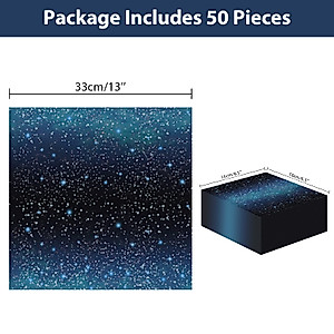 50 Pcs Space Starry Napkins Galaxy Party Napkins Supplies Decorations Lunch Paper Napkins for Outer Space Birthday Baby Shower