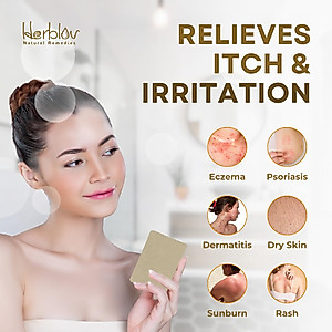 Oatmeal Honey Goat's Milk Soap Bar – Natural Bar Soap for Women, Men, Kids, Itchy Skin, Eczema, Psoriasis, Rash, Sunburn Skincare – Calming Colloidal Oatmeal Face Cleanser & Body Wash, Made in USA