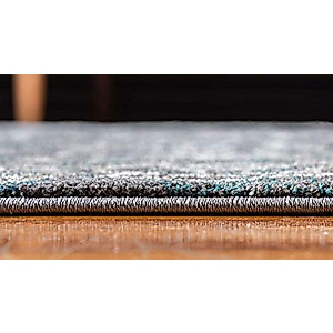 Unique Loom Aurora Collection Over-Dyed, Abstract, Botanical Southwestern, Transitional Area Rug, 2 ft x 3 ft, Gray/Ivory