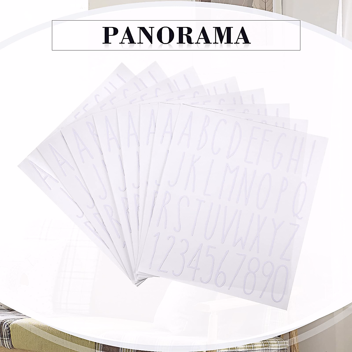 8 Sheets Vinyl Letter Stickers Waterproof Self Adhesive Letter Numbers Alphabet Modern Mailbox Numbers Sticker for DIY Mailbox House Home Business Address(2 Inch,White)