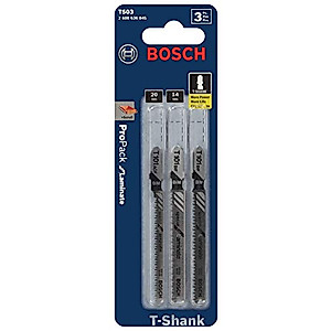 BOSCH T503 3-Piece Hardwood/Laminate Flooring T-Shank Jig Saw Blade Set