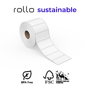 Rollo Direct Thermal 2x1 Barcode Labels - Roll of 1,000 Thermal Labels (Commercial Grade)