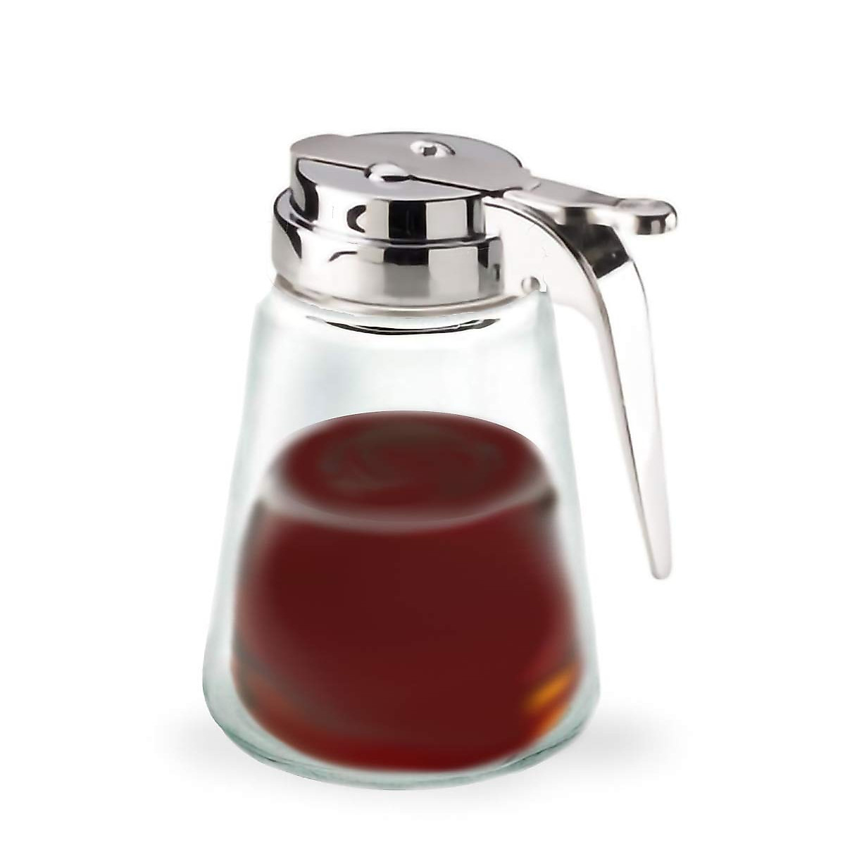 Glass Bottle Syrup Pitcher Honey Maple Syrup Dispenser Retracting Spout 12 oz