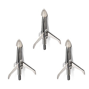 New Archery Products Spitfire Maxx 100 Grain 1.75" Cutting Diameter 3-Blade Durable Precise Front-Deploying Broadhead for Crossbow - 3 Pack