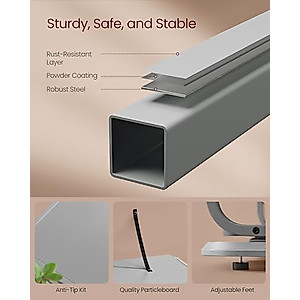 VASAGLE 4-Tier Rotating Bookshelf, Bookcase with Bookends for Small Spaces, Corner Shelf, Steel Frame, Dove Grey ULLS127G36