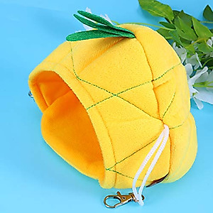 POPETPOP Small Animal Hammock Medium-Hamster Hide House Hanging Pet Bed Pineapple Animal Hideaway for Rat,Chinchilla,Sugar Glider,Syrian Hamster,Gerbil-Yellow