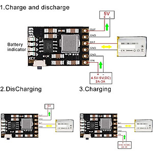 JoohcUngir 12pcs 18 650 Lithium Battery Charger Board 5V 1A TP4056 Charging Module with Battery Protection BMS and Charge Discharge Integrated Module 2A 5V Charging Boost Mobile Power Protection