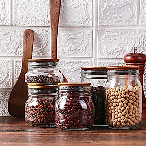 8 Pack Wide Mouth Mason Jar Lids Acacia Wood Mason Jar Lids with Silicone Seal Reusable Wooden Lids for Canning Jar Yogurt Cookie Dry Food Storage