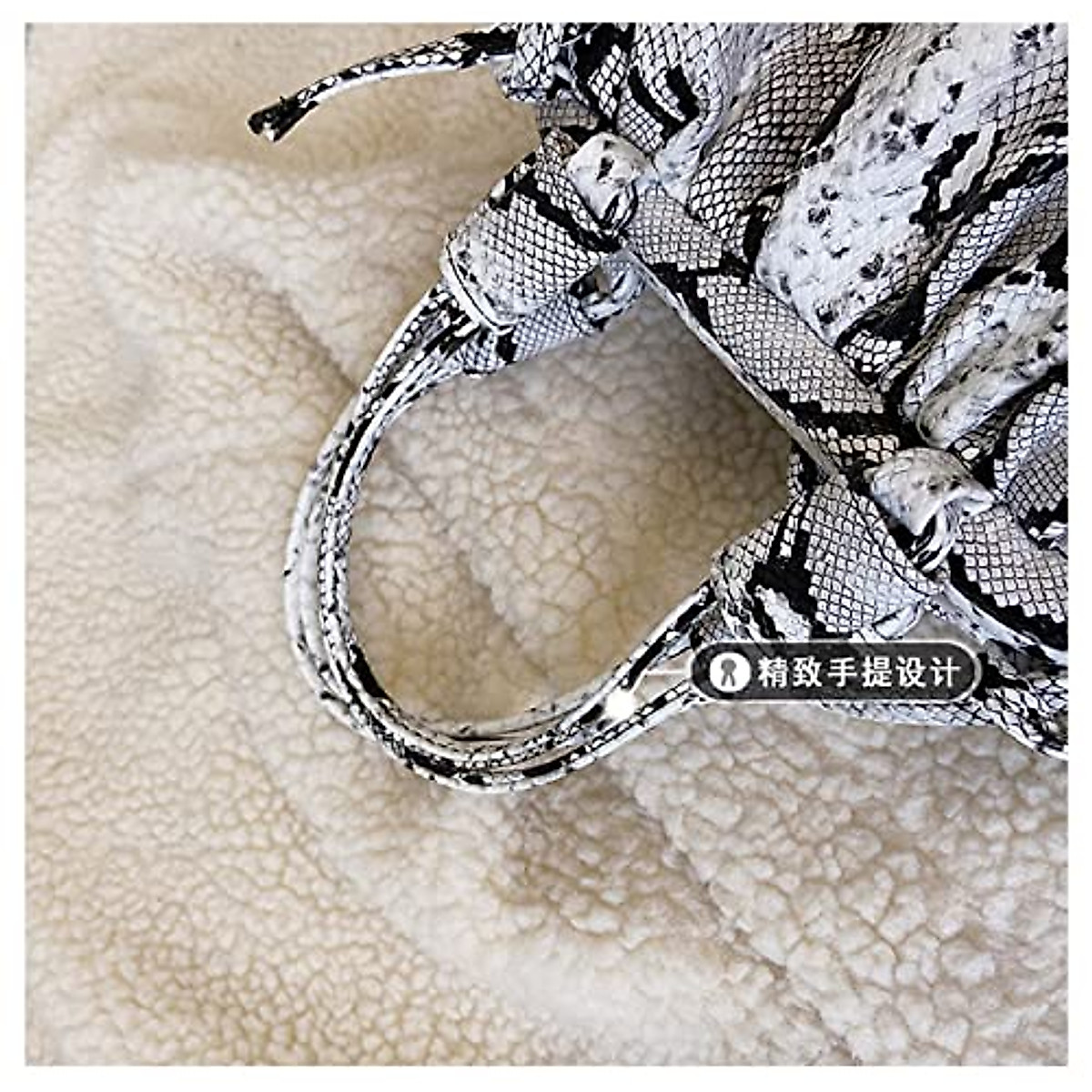 Women's Small Leather Rectangular Handbag Crossbody Purse Handbag Shoulder Bag Handle Satchel Purse Boho Shoulder Bag (sliver)