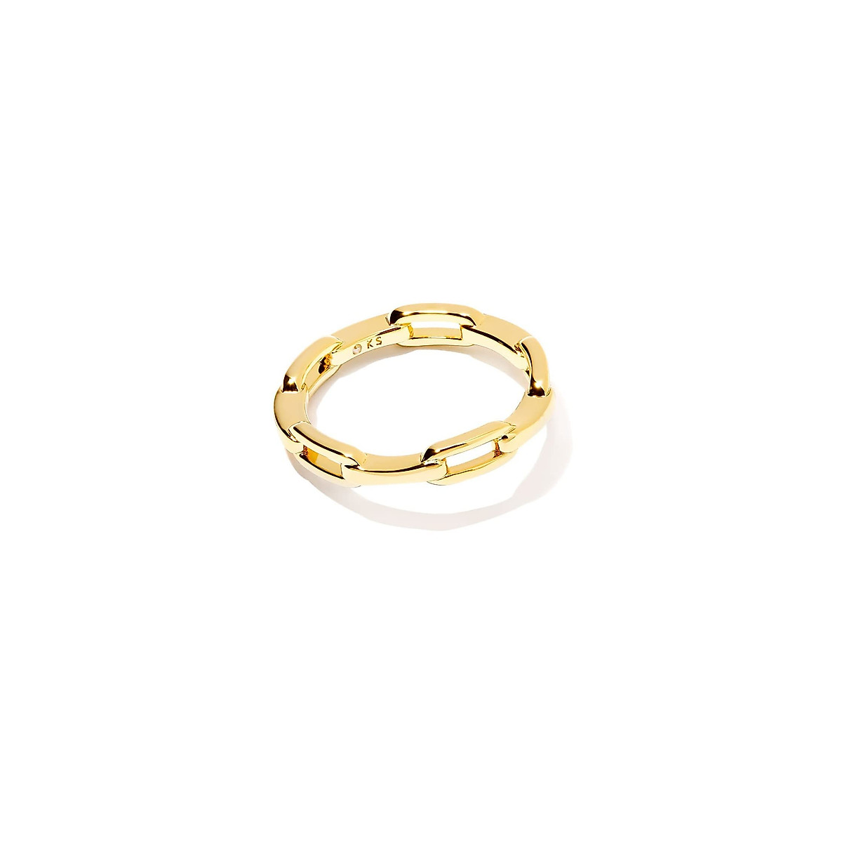 Kendra Scott® Andi Band Ring for Women – 14K Gold-Plated Construction – Square Link Chain Design Gold 5 One Size