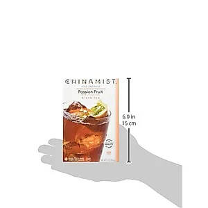 China Mist Iced Tea – Passion Fruit Black Tea Infusion – Refreshing and Delicious – Each Tea Bag Yields 1/2 Gallon – 4 bags