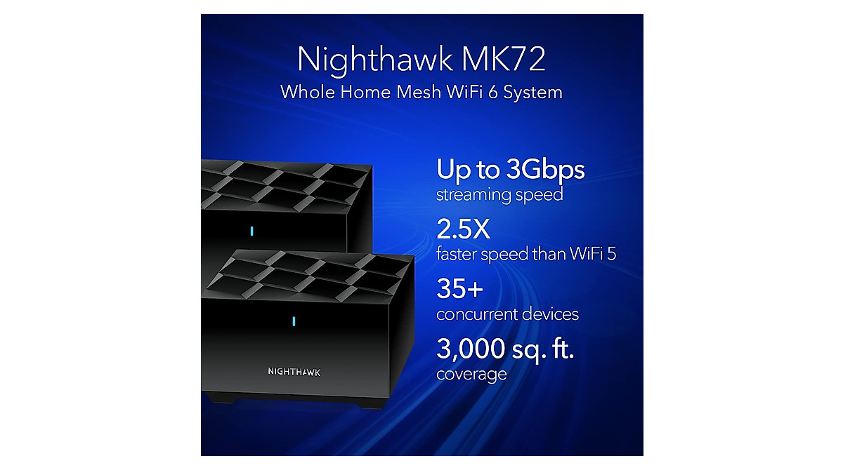 NETGEAR Nighthawk Mesh WiFi 6 System - Fast & Reliable