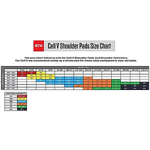 STX Cell V Shoulder Pad, Extra Small