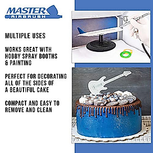 Master Airbrush Smooth Rotating 7.5 in. Diameter Turntable - for Hobby Spray Booths, Airbrushing Projects, Cake Decorating, Rotating TV or Monitor and More