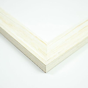 5x11 Frame White Solid Wood Picture Frame Width 1.5 Inches | Interior Frame Depth 0.5 Inches | Whitcomb Rustic Photo Frame Complete with UV Acrylic, Foam Board Backing & Hanging Hardware