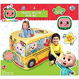 Sunny Days Entertainment Musical Yellow School Bus Pop Up Tent - CoComelon