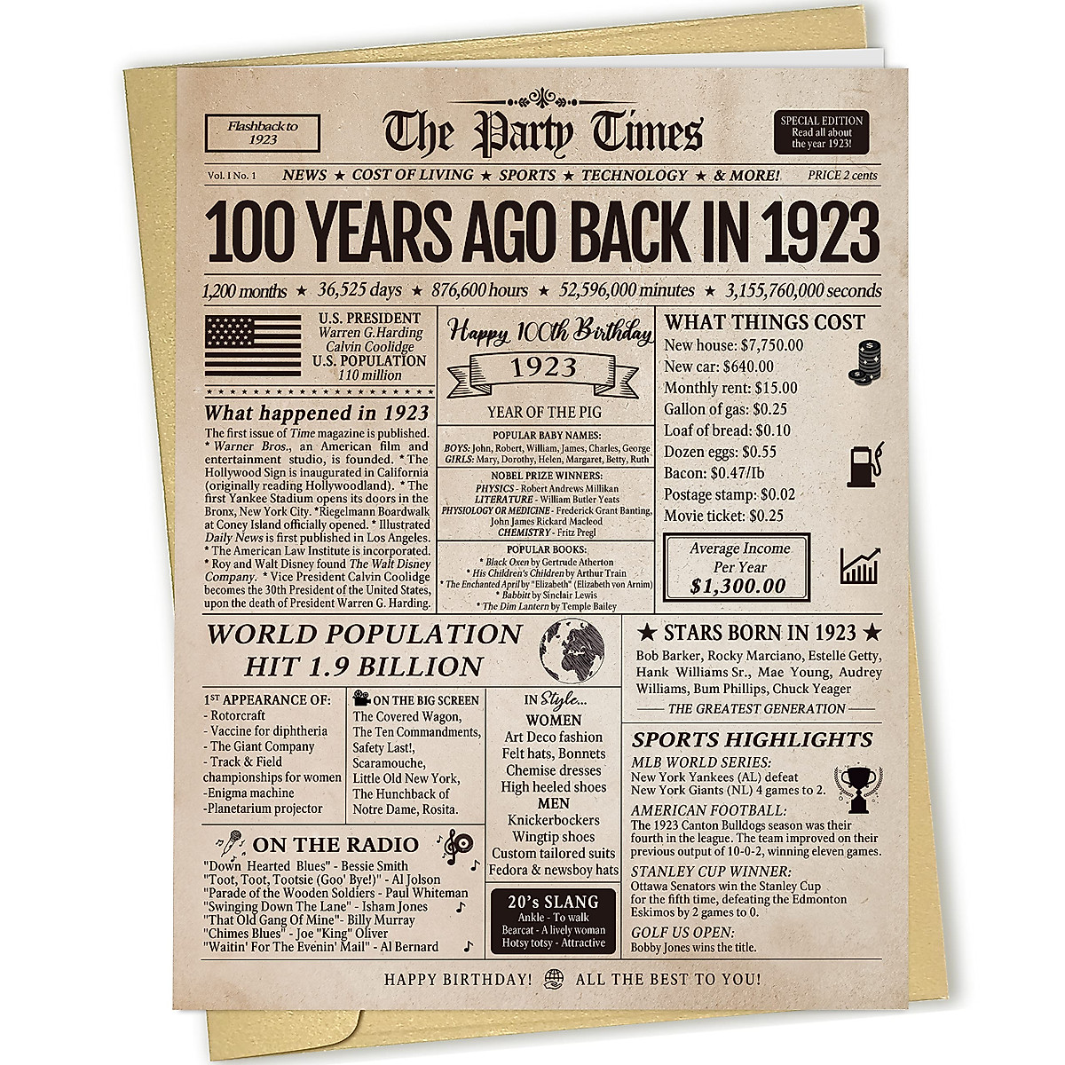 Spercy Happy 35th Birthday Card for Men Women, 35 Year Old Birthday Gift for Him Her, Big Back in 1988 Bday Card