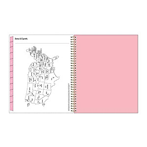 Blue Sky 2024 Weekly and Monthly Planner, January - December, 8.5" x 11", Frosted Cover, Wirebound, Mimi Pink (137264-24)