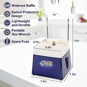 Godora Stained Glass Grinder, Mini Stained Glass Kit with 5/8" & 1" Grinder Bits, Widely Used for Glass Processing Arts and Decoration