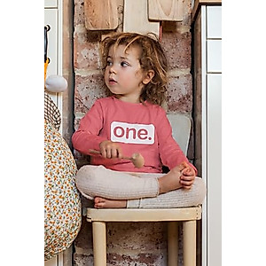 First Birthday 2nd Birthday Outfits for Toddler Girls Im Two Cute Shirt 1 year baby one 2 Year olds Second (US, Age, 12 Months, Mauve - Long Sleeve - One.)