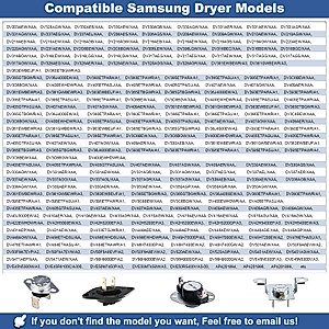 DC47-00016A Thermal Fuse & DC96-00887A Thermal Fuse & DC32-00007A Dryer Thermistor & DC47-00018A Thermostat Dryer Kit Replacement Part-Compatible with samsung lg & kenmore Dryers
